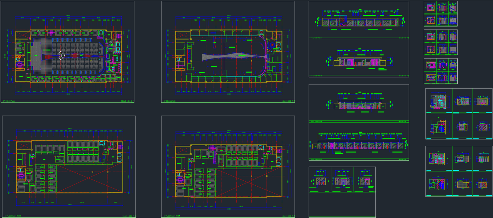 나이트클럽 평면도/천정도/입면도 > LIBRARY | MAGNICAD :: Cad Block Free Download