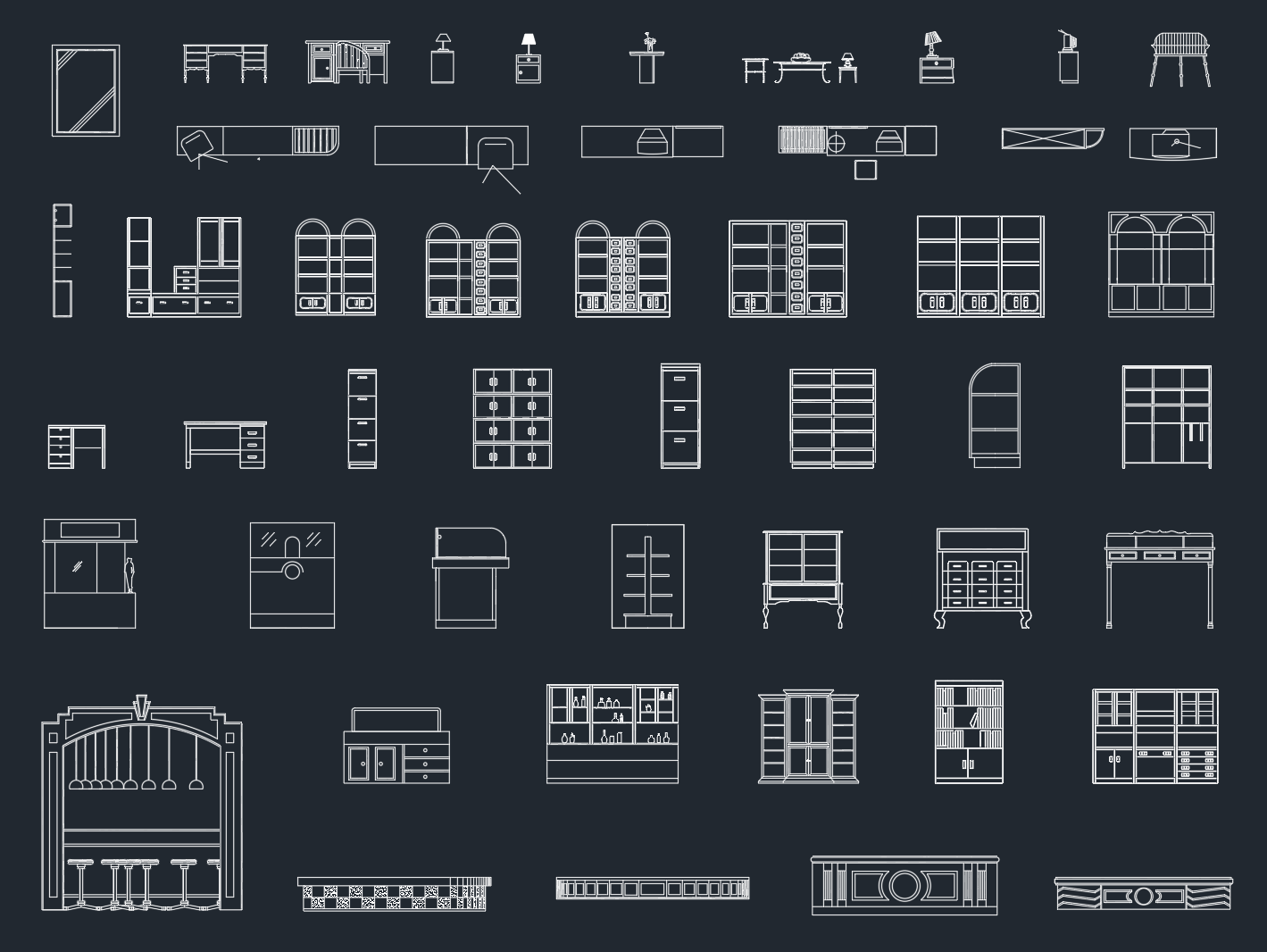 Magnicad_수납장/선반장/장식장 입면 > LIBRARY | MAGNICAD :: Cad Block Free Download